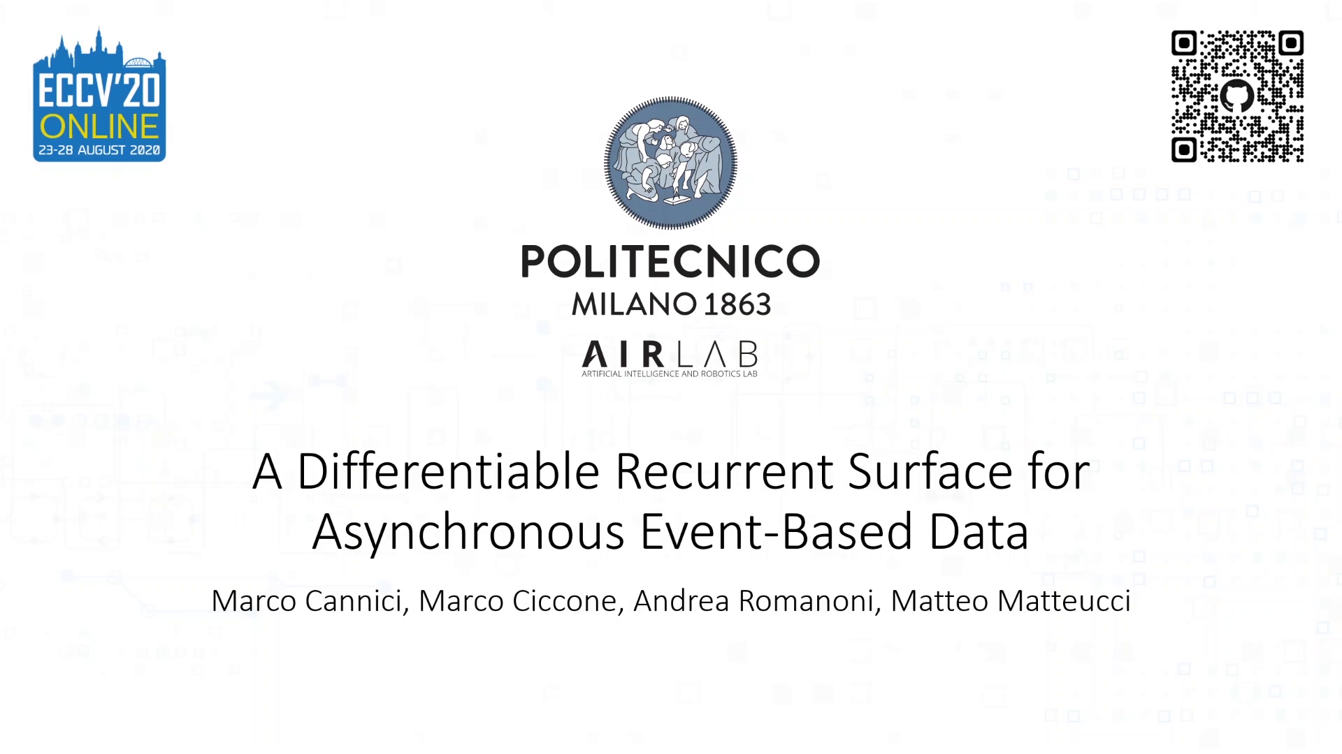 Paper Presentation: A Differentiable Recurrent Surface for Asynchronous Event-Based Data | Marco ...
